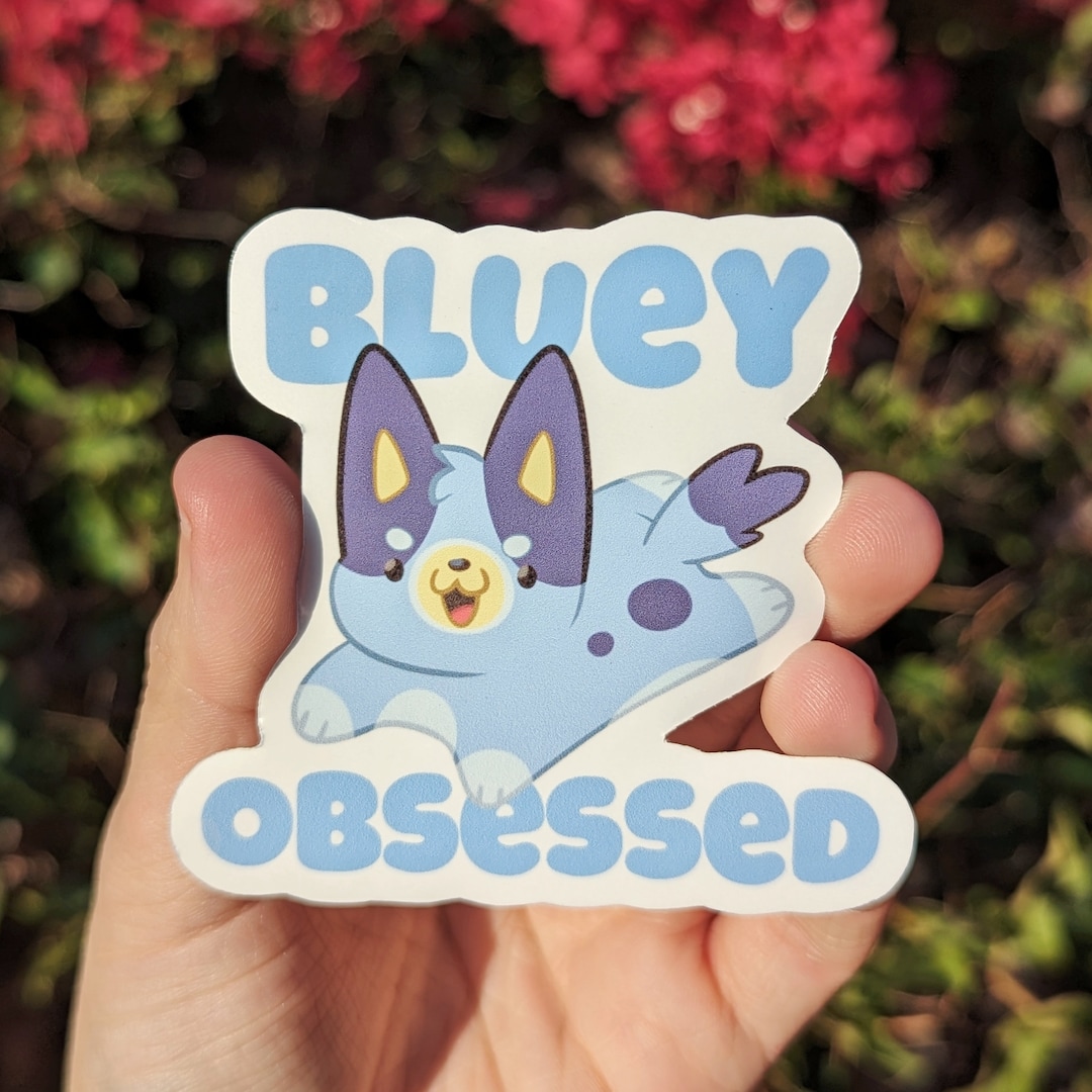Blue Obsessed Sticker Waterproof Glossy Vinyl Gift Funny - Etsy