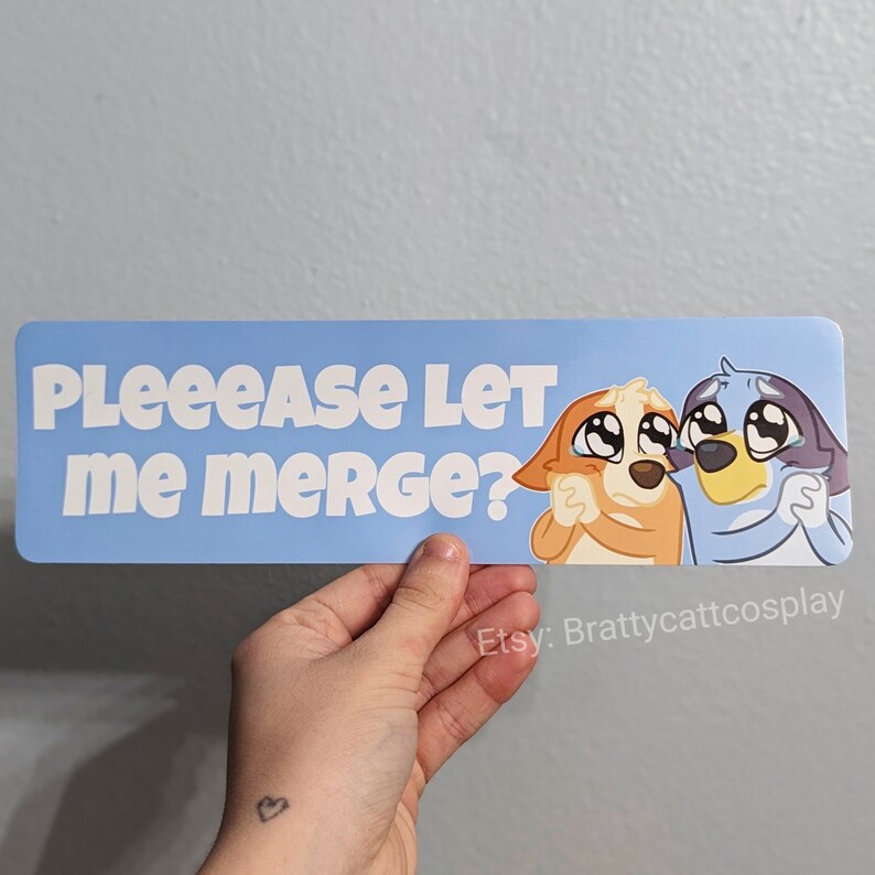 Blue Heeler Sisters Bumper Sticker, Please Let Me Merge Blue Dog ...
