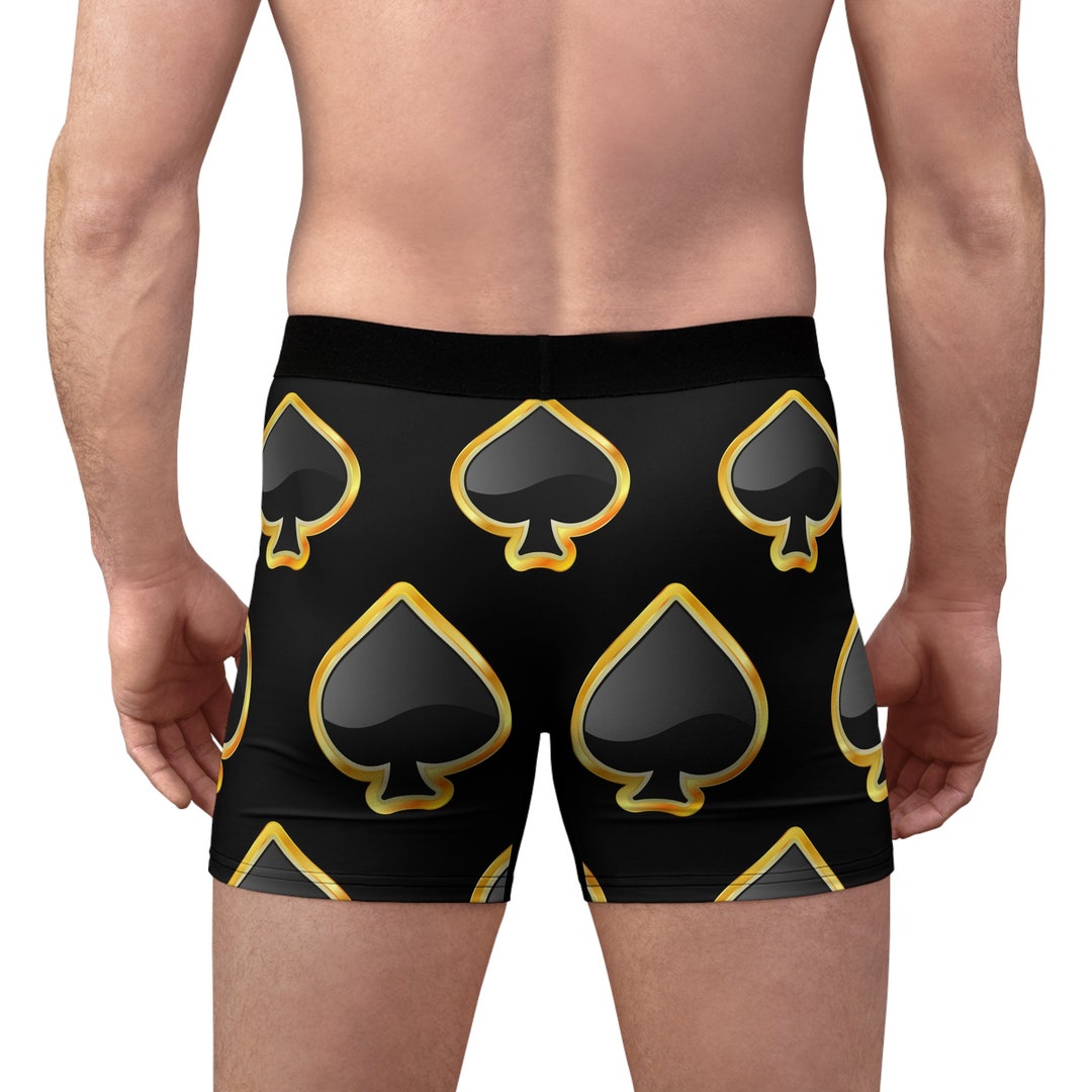 Men's Boxer Briefs AOP Card Suit Spades - Etsy