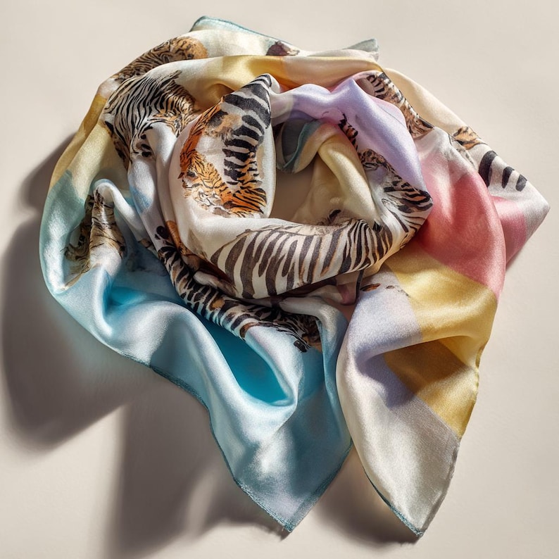 Personalized Silk Scarf – Custom Photo, Handmade Keepsake - Etsy