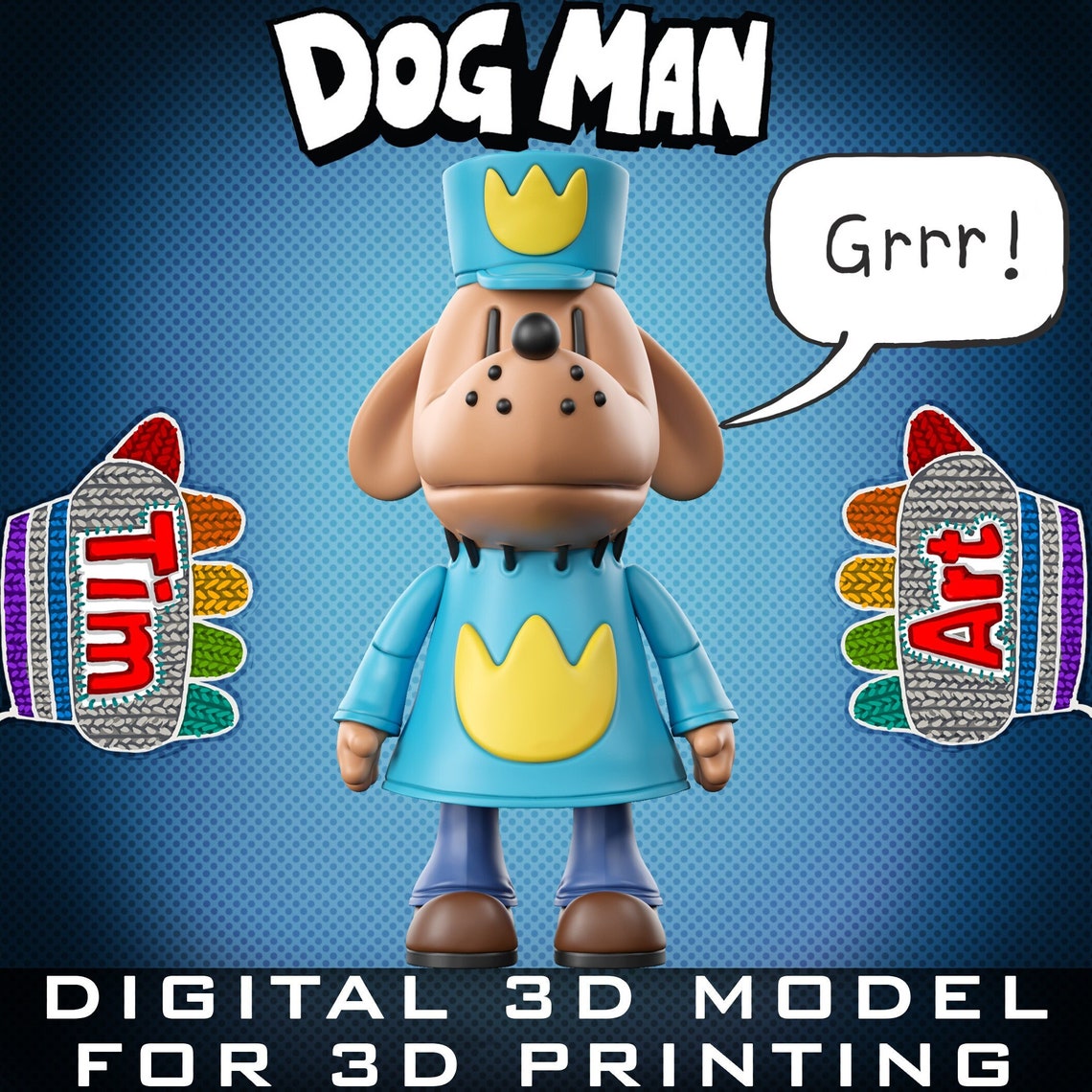 Dog Man 3D Stl - Etsy