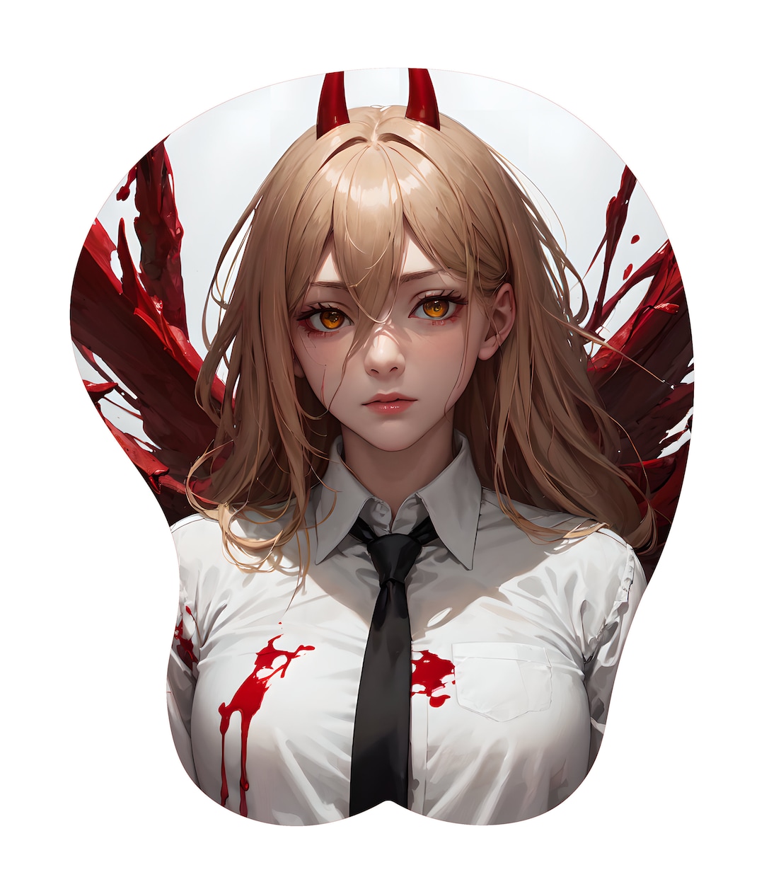 Sfw Chainsaw Man Power Sexy Anime Waifu 3d Oppai Mousepad Premium