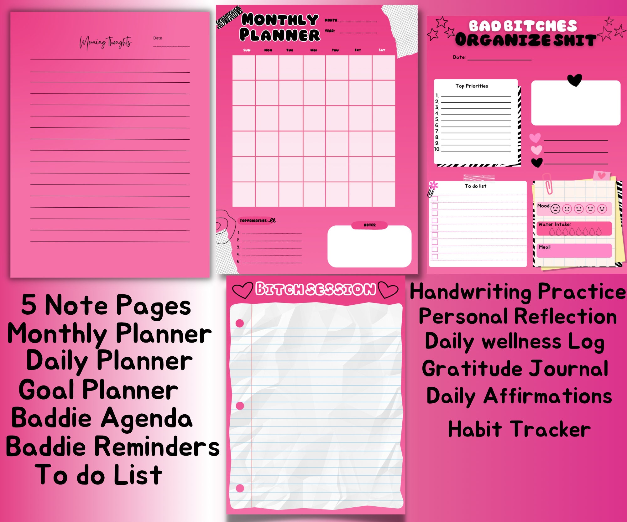 Bad Bitch Journal, Digital Planner, iPad Planner, 2025 Planner, Baddie ...
