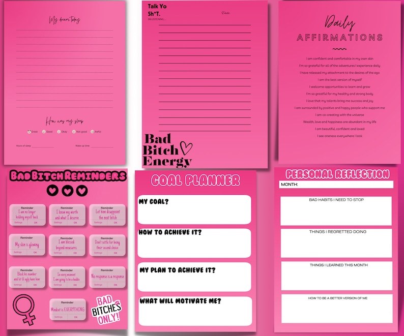 Bad Bitch Journal, Digital Planner, iPad Planner, 2025 Planner, Baddie ...