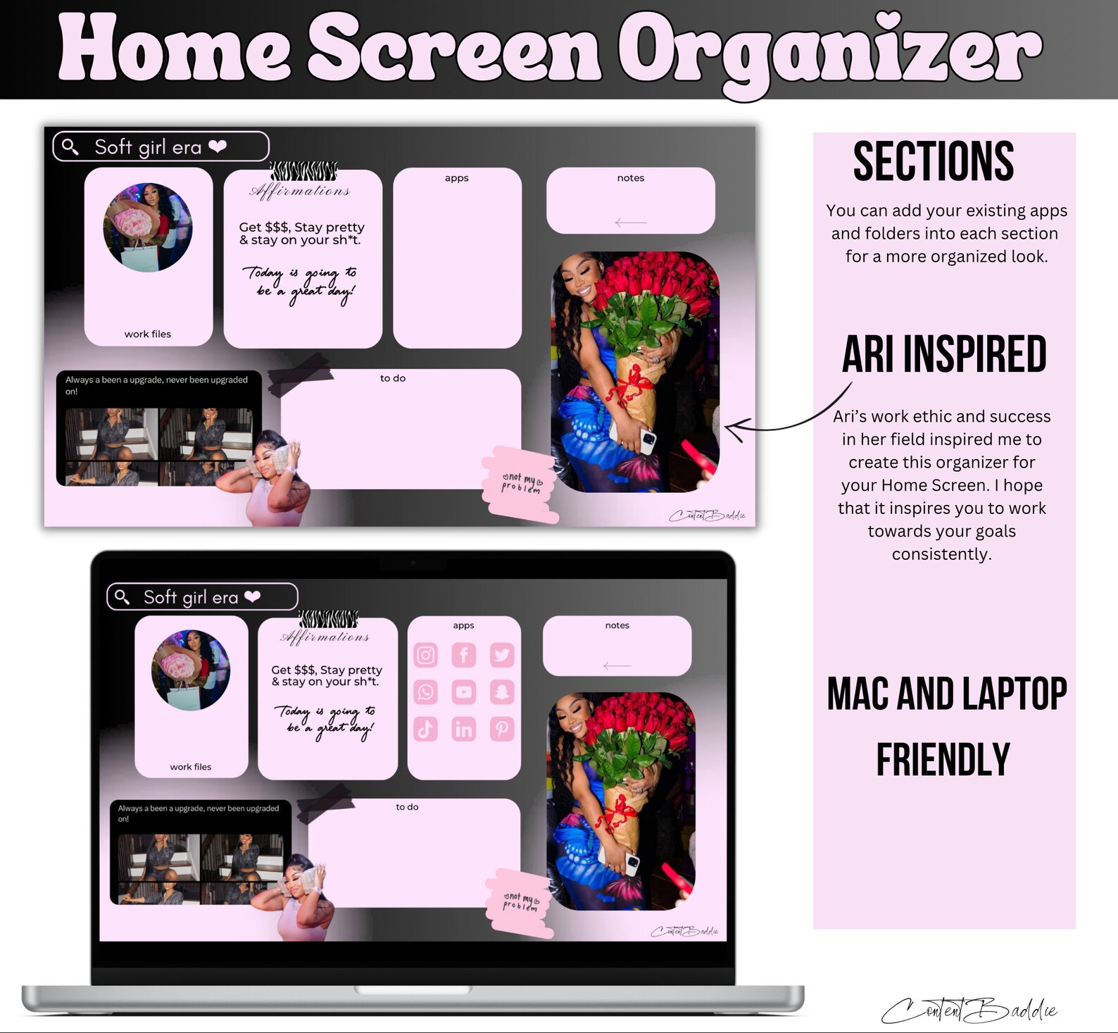 Ari Inspired Desktop Organizer Wallpaper 2023-2024,macbook and Laptop ...