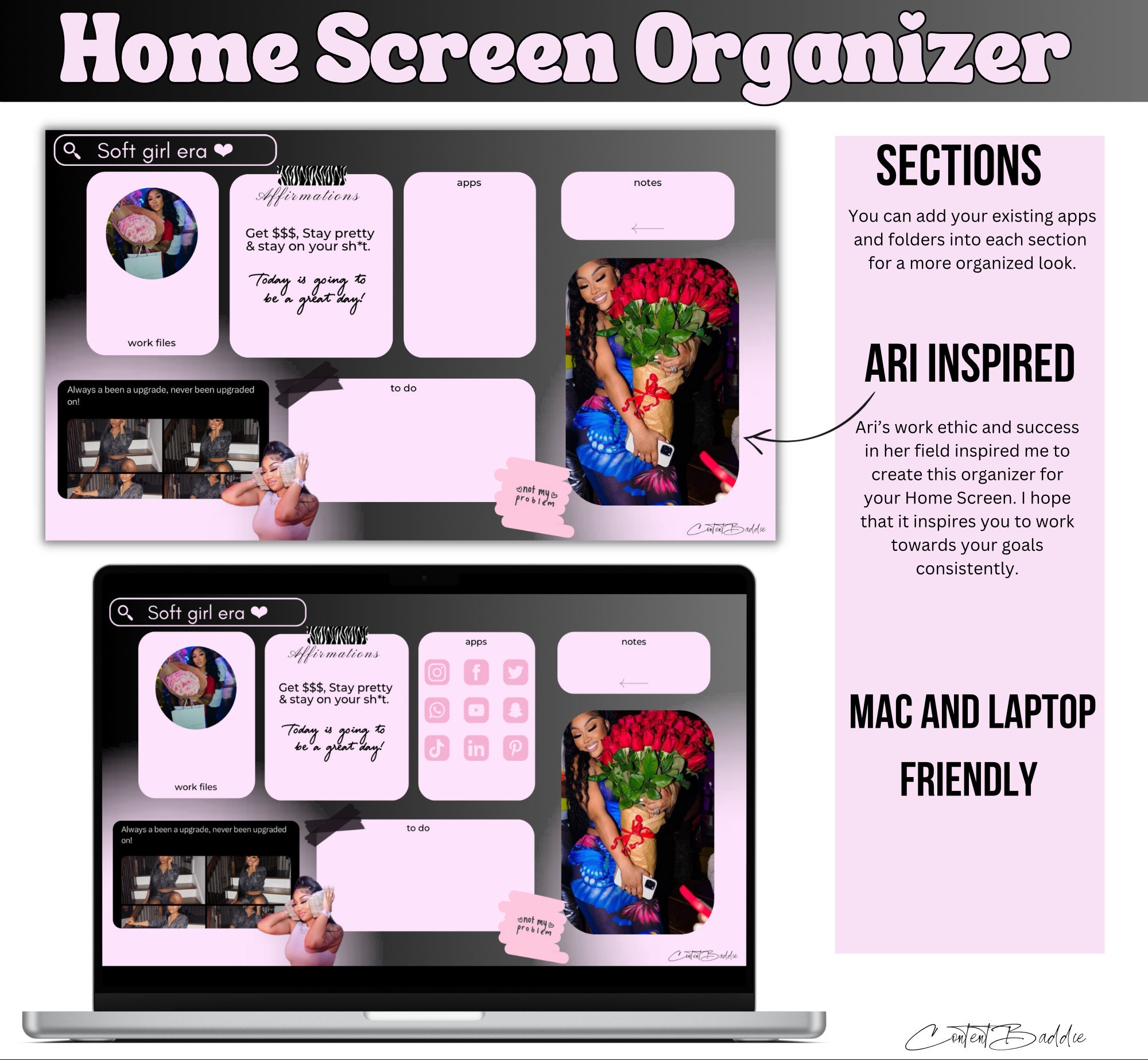 Ari Inspired Desktop Organizer Wallpaper 2023-2024,macbook and Laptop ...