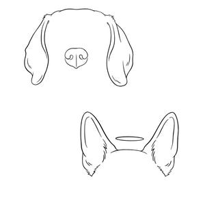 Custom Dog Ears Outline, Pet Tattoo Design, Digital Download - Etsy