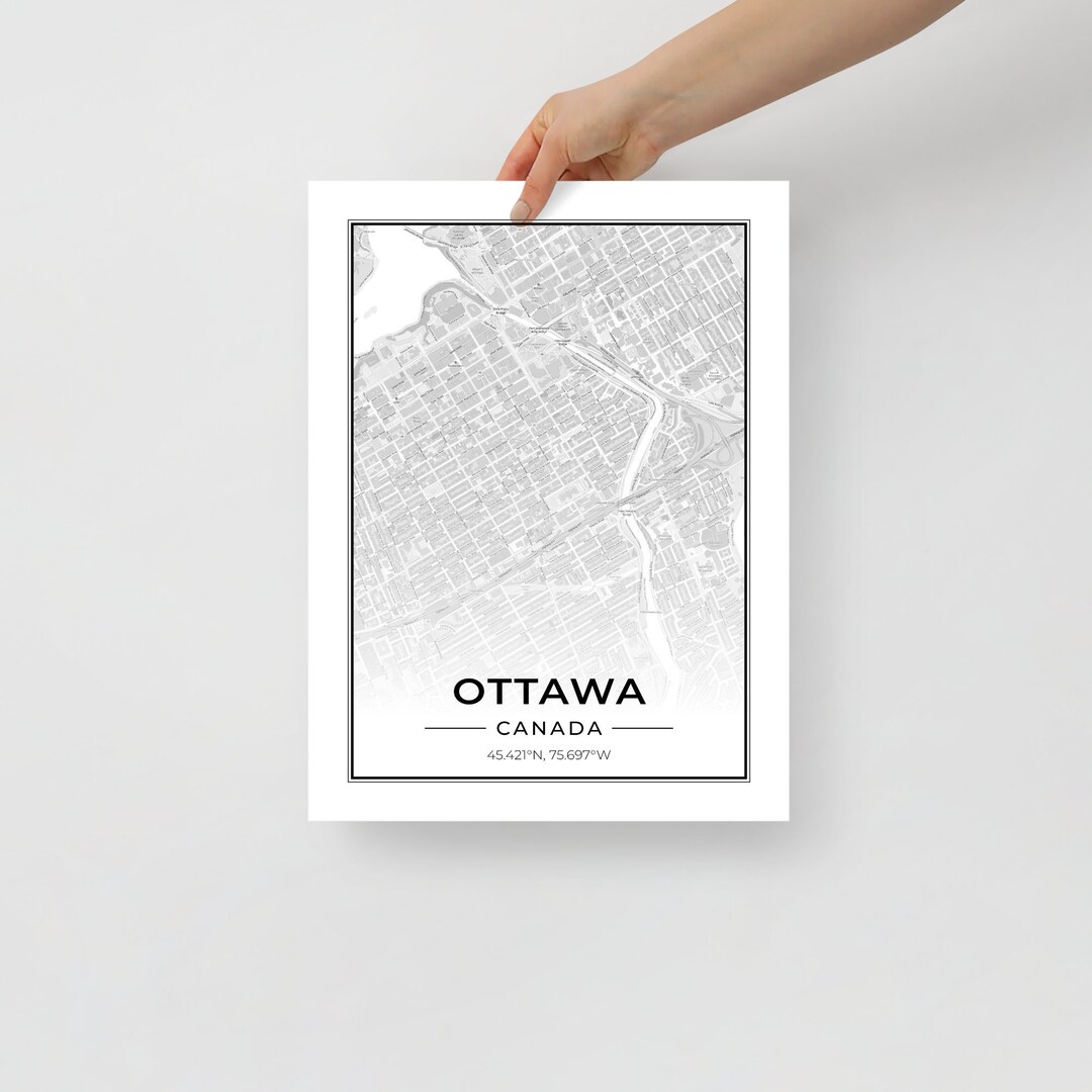 Ottawa Canada High-resolution Street Map Home & Office Wall - Etsy