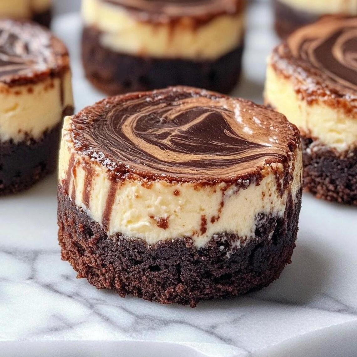 Brownie Bottom Mini Cheesecakes Recipe: Swirled Chocolate (PDF Digital ...