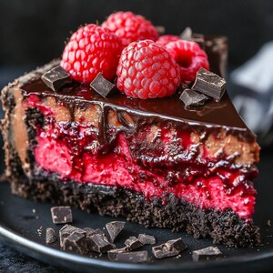 Dark Chocolate Raspberry Ripple Cheesecake Recipe | Decadent Dessert ...