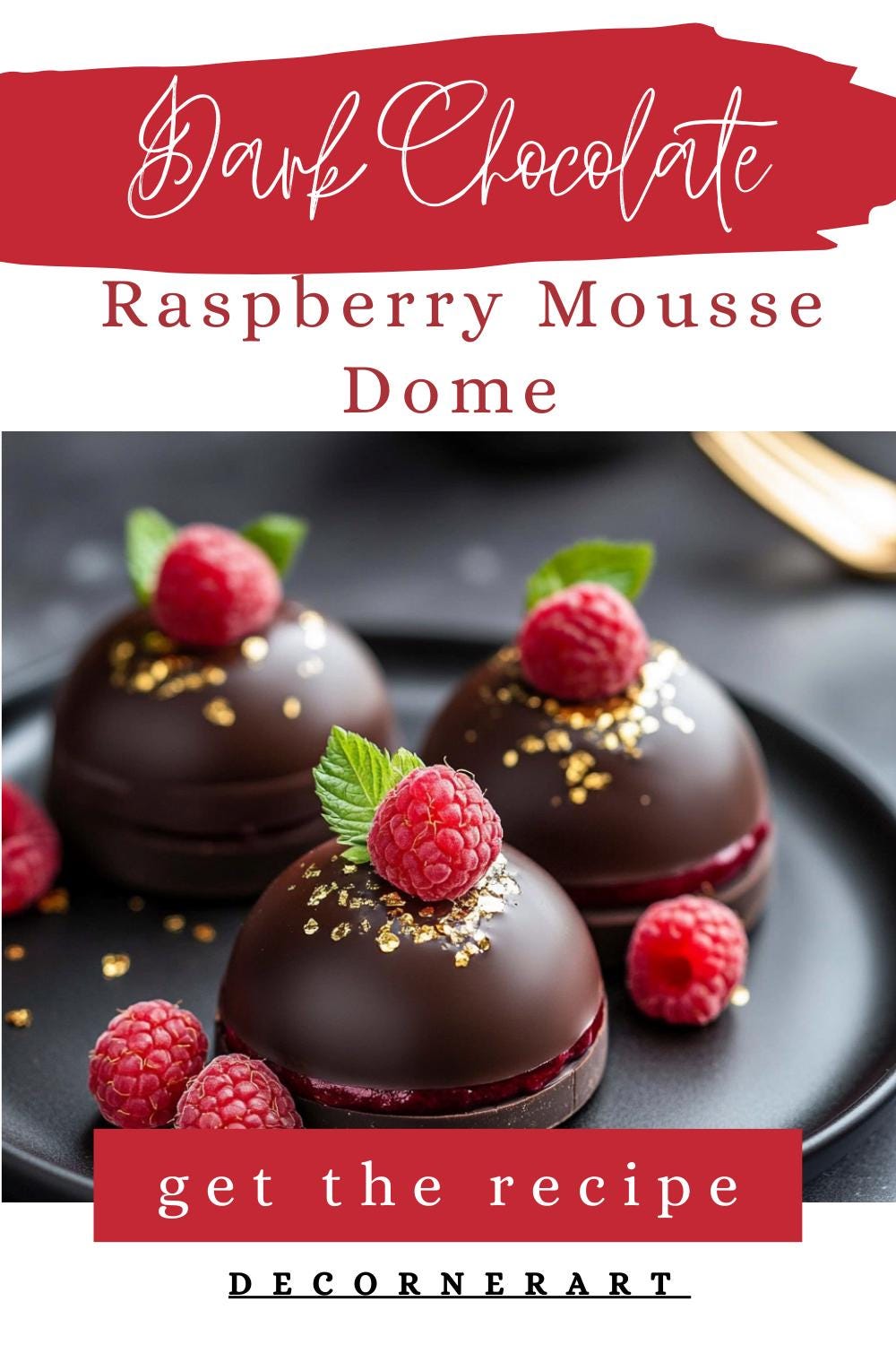 Dark Chocolate Raspberry Mousse Dome Recipe for Download. - Etsy