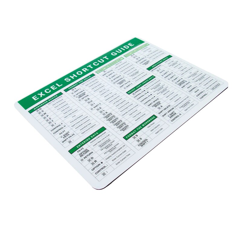 Excel Shortcut Guide Mousepad - Etsy