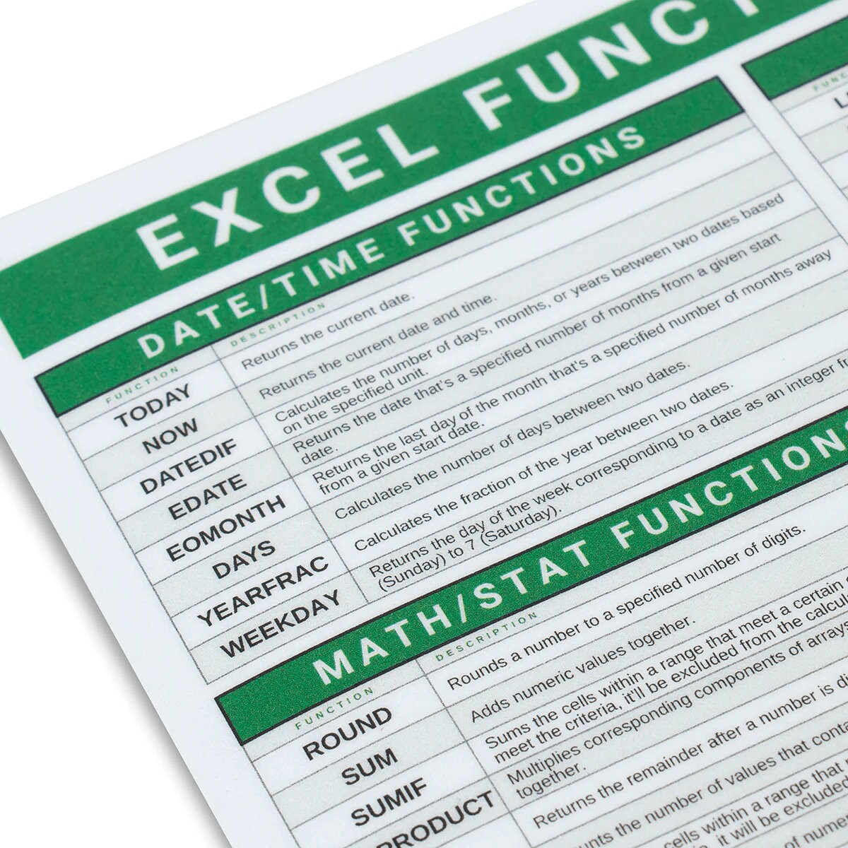 Excel Function Guide Mousepad - Etsy