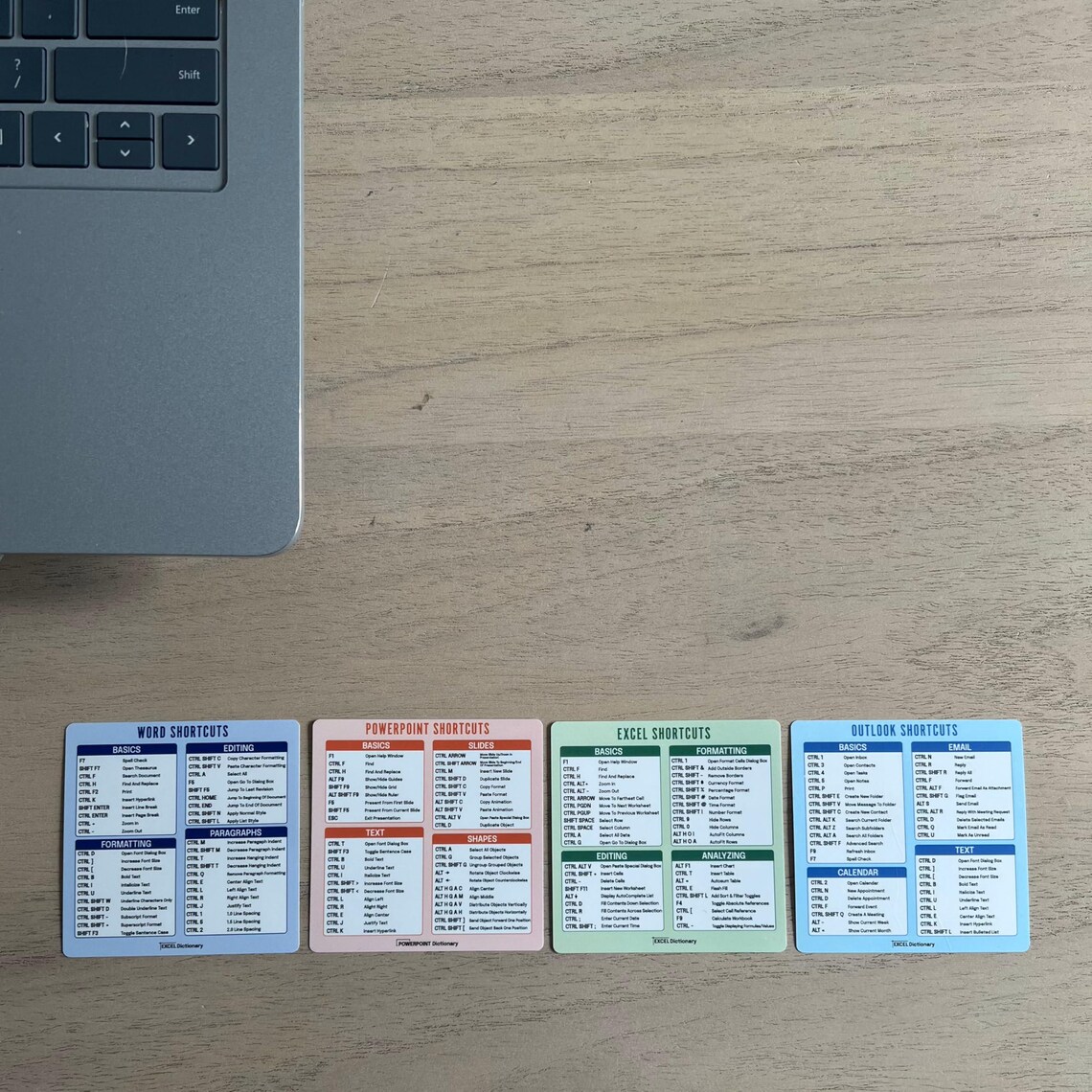 Excel Dictionary Office Suite Hotkey Reference Guide for MAC OS or PC ...