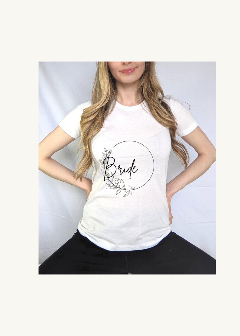 Cute Minimalist Bride Logo for Bachelorette Party T-shirts - Etsy