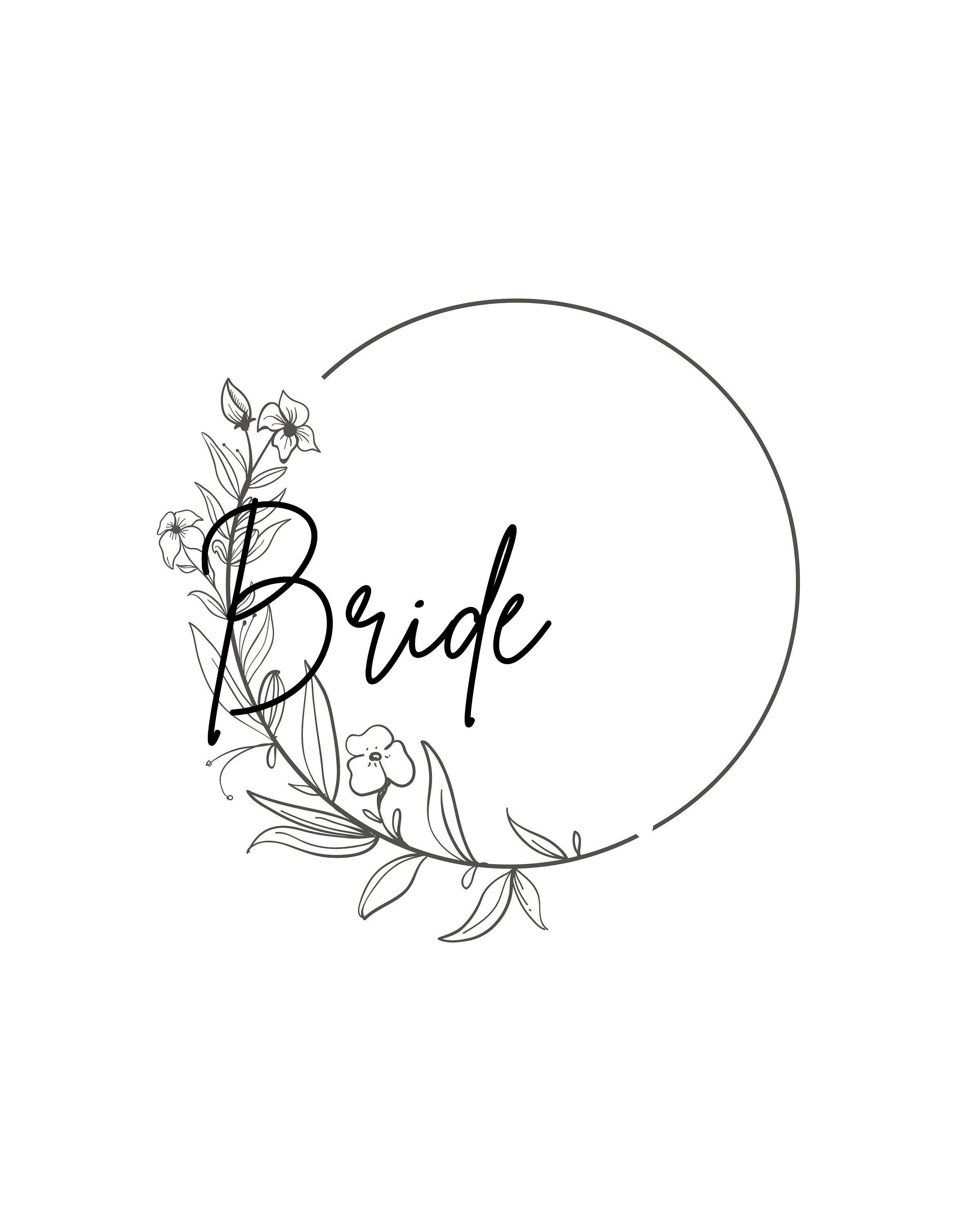 Cute Minimalist Bride Logo for Bachelorette Party T-shirts - Etsy