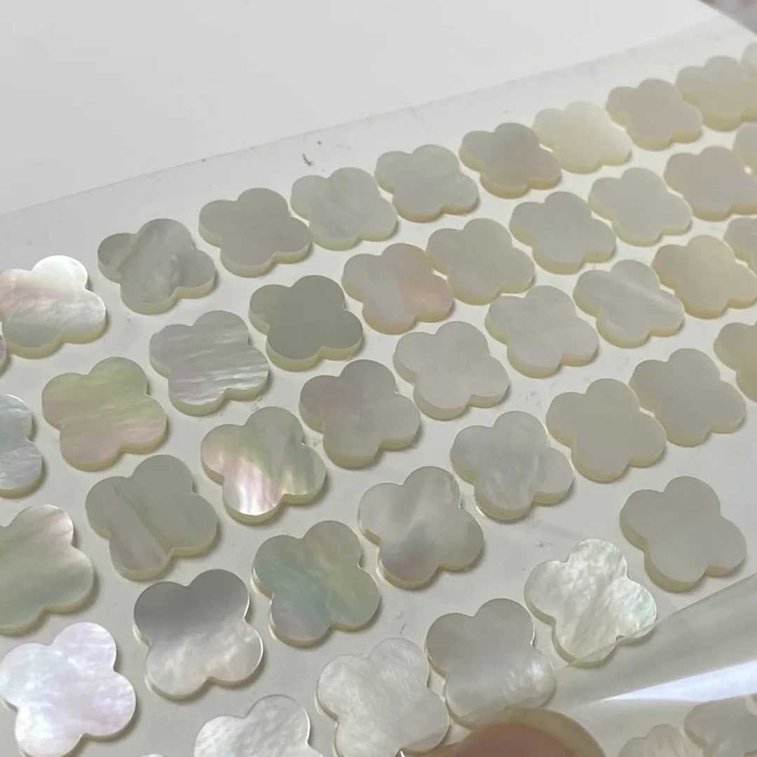 Mother of Pearl Four Leaf Clover Cross Shape, Clover Loose Stones ...