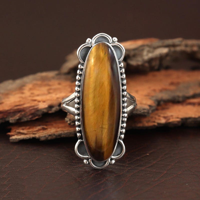Tiger Eye Ring - Etsy