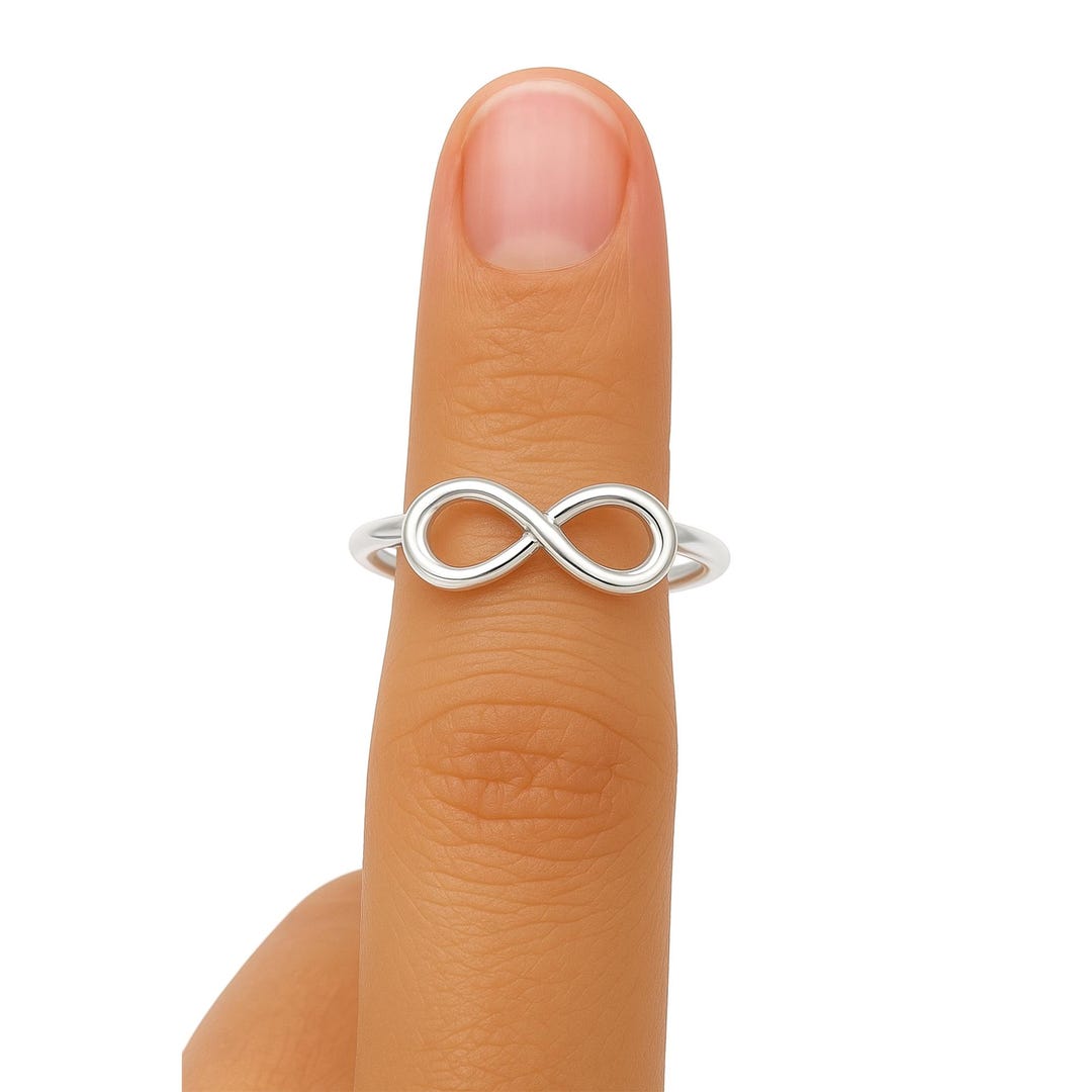 Sterling Silver Infinity Knot Ring: Dainty Eternity Band - Etsy