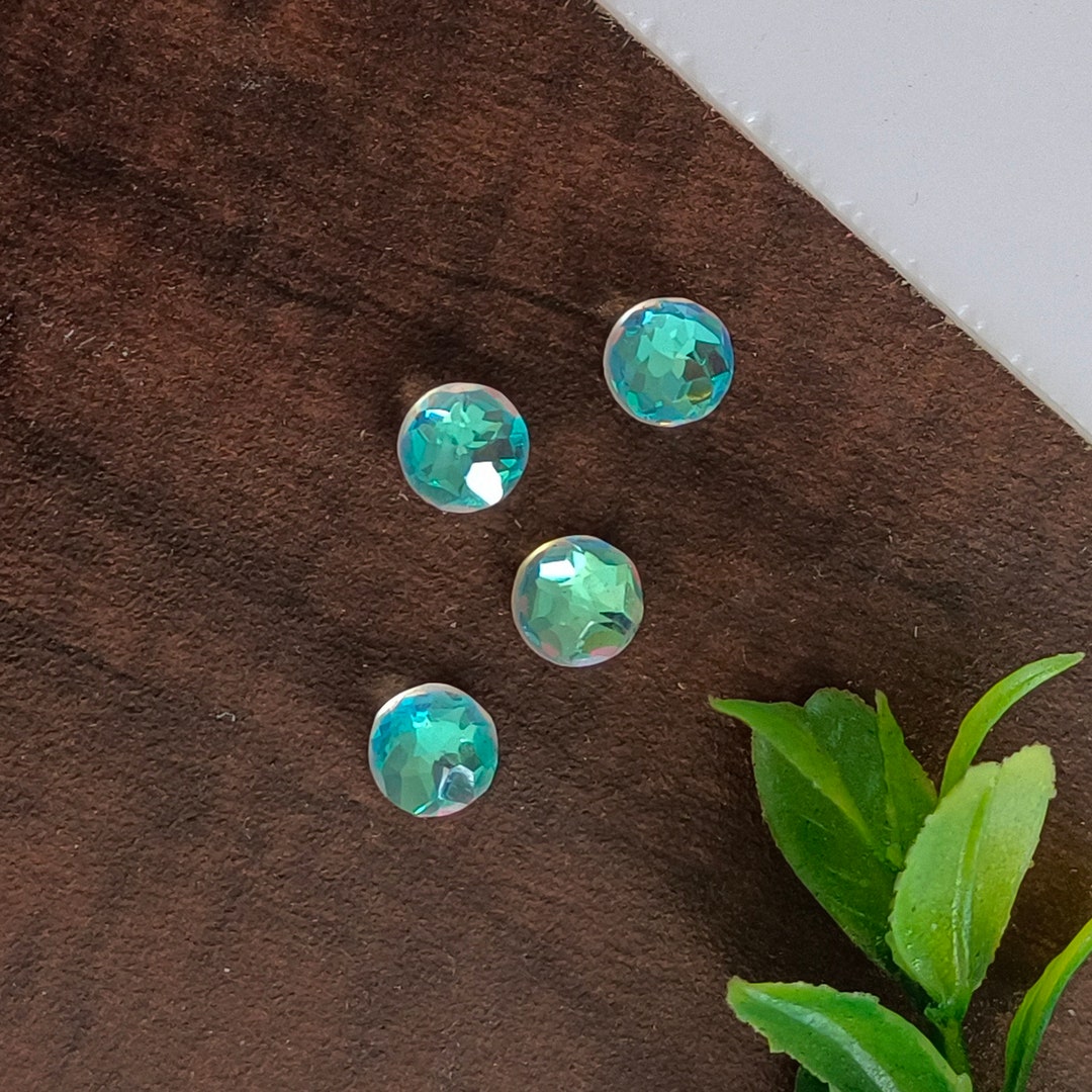 Faceted Angel Aura Quartz Gemstone: Rainbow Healing Crystal (6.00MM) - Etsy