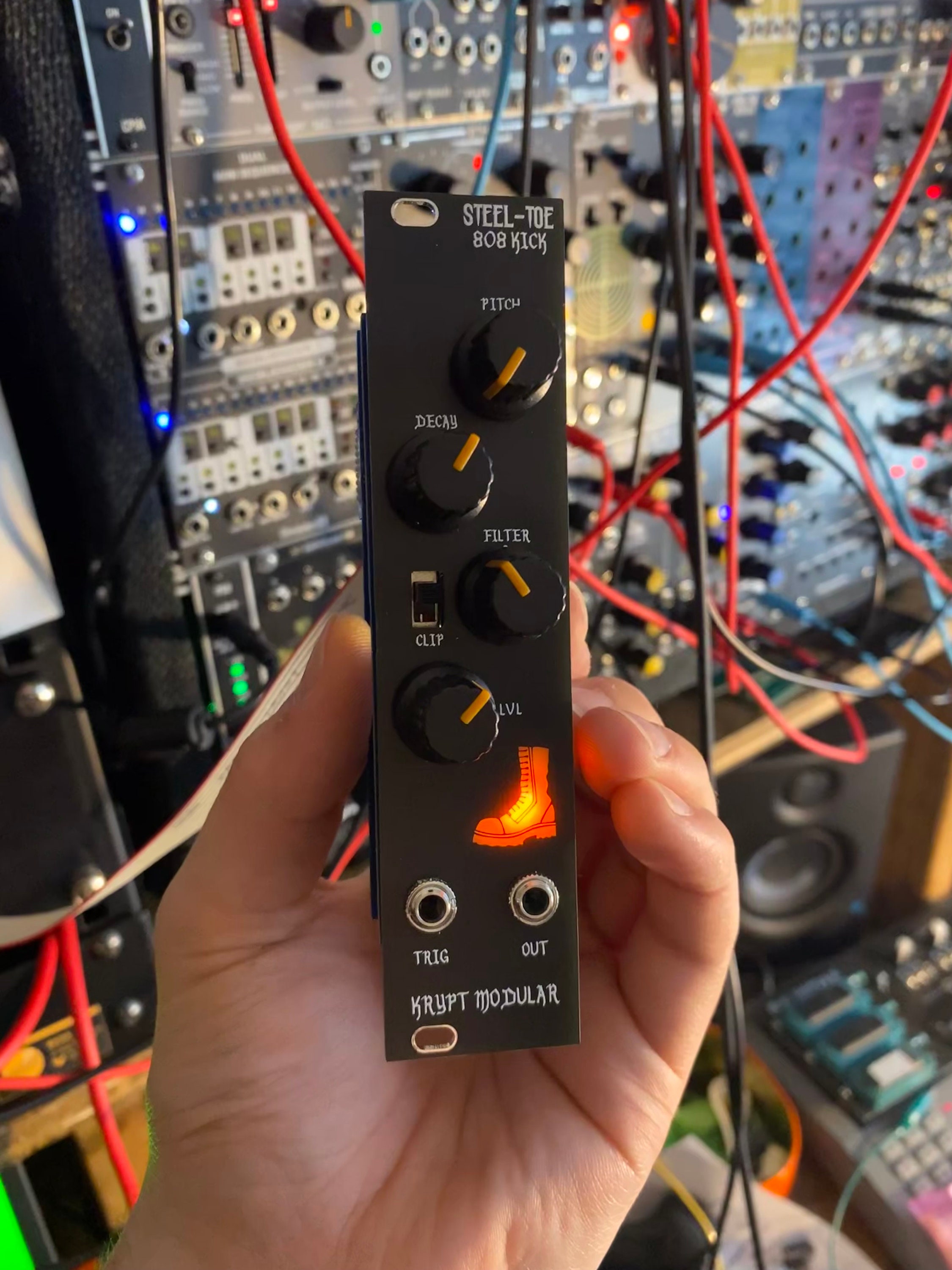 Krypt Modular Steel-toe 6HP 808 Kick Drum Percussion Module Eurorack ...