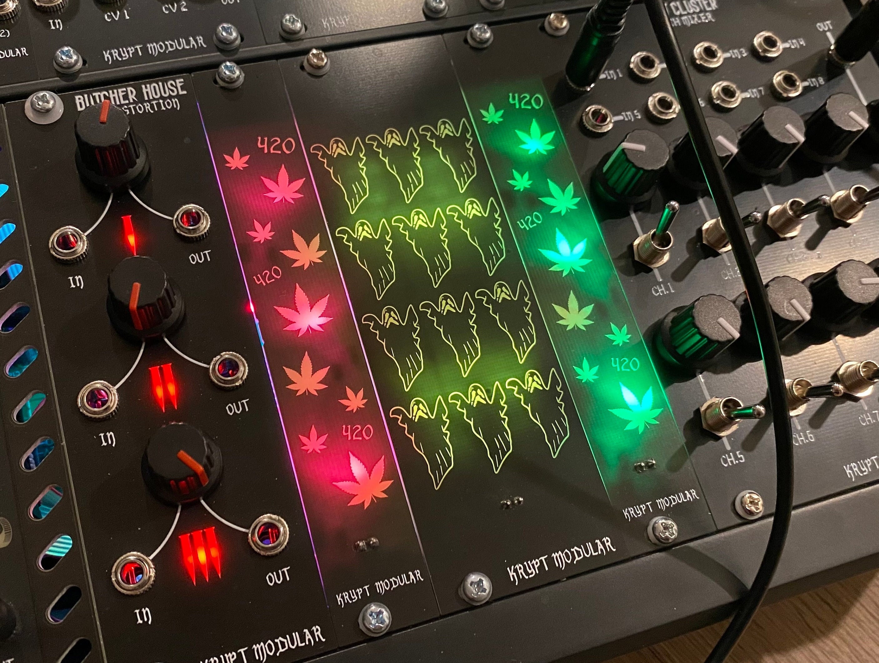 Krypt Modular | Backlit LED Blank Panels - 4HP 8HP 10HP | Eurorack ...