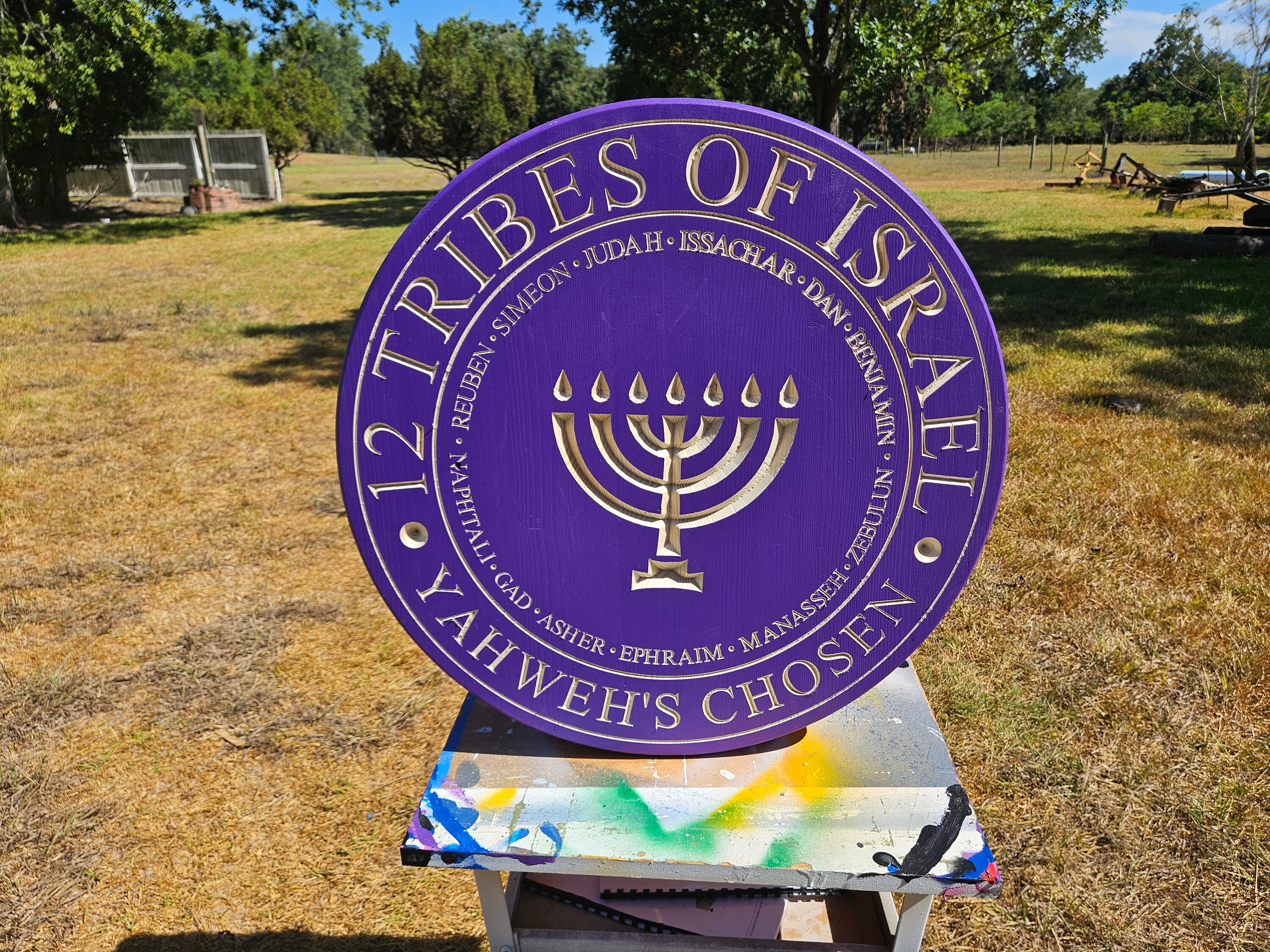 Hebrew Israelite Art 12 Tribes of Israel 24 Inch Round Wall Sign - Etsy