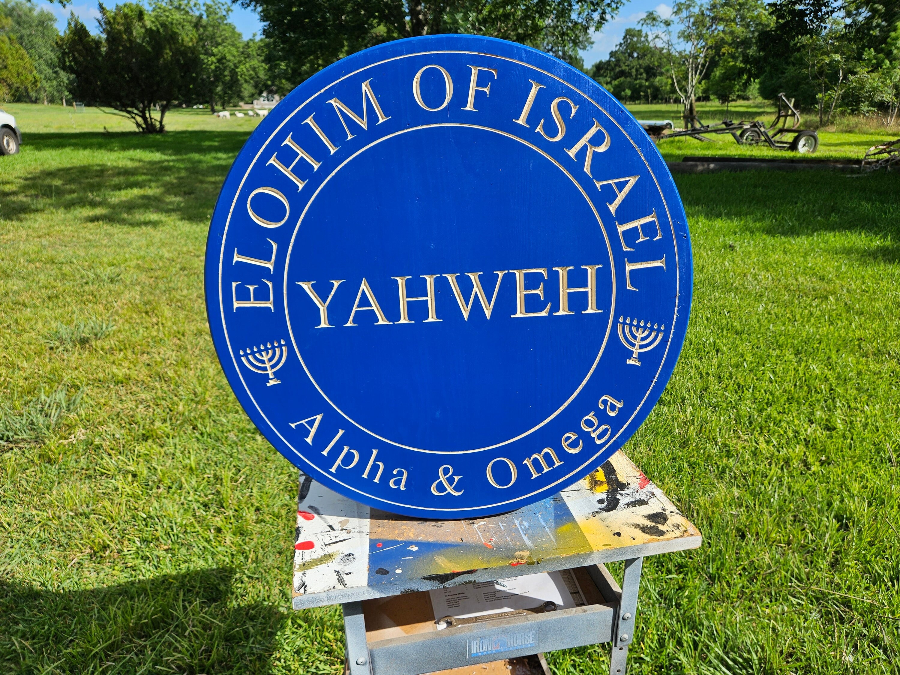 Hebrew Israelite Art Yahweh 24 Inch Round Wall Sign - Etsy