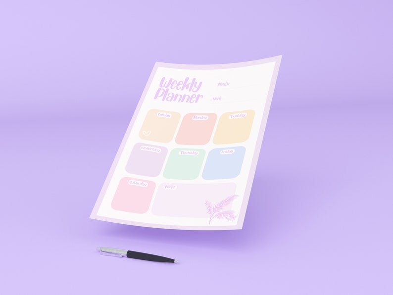 Printable Weekly Planner to Do List Weekly Organizer Journal A4 A5 ...