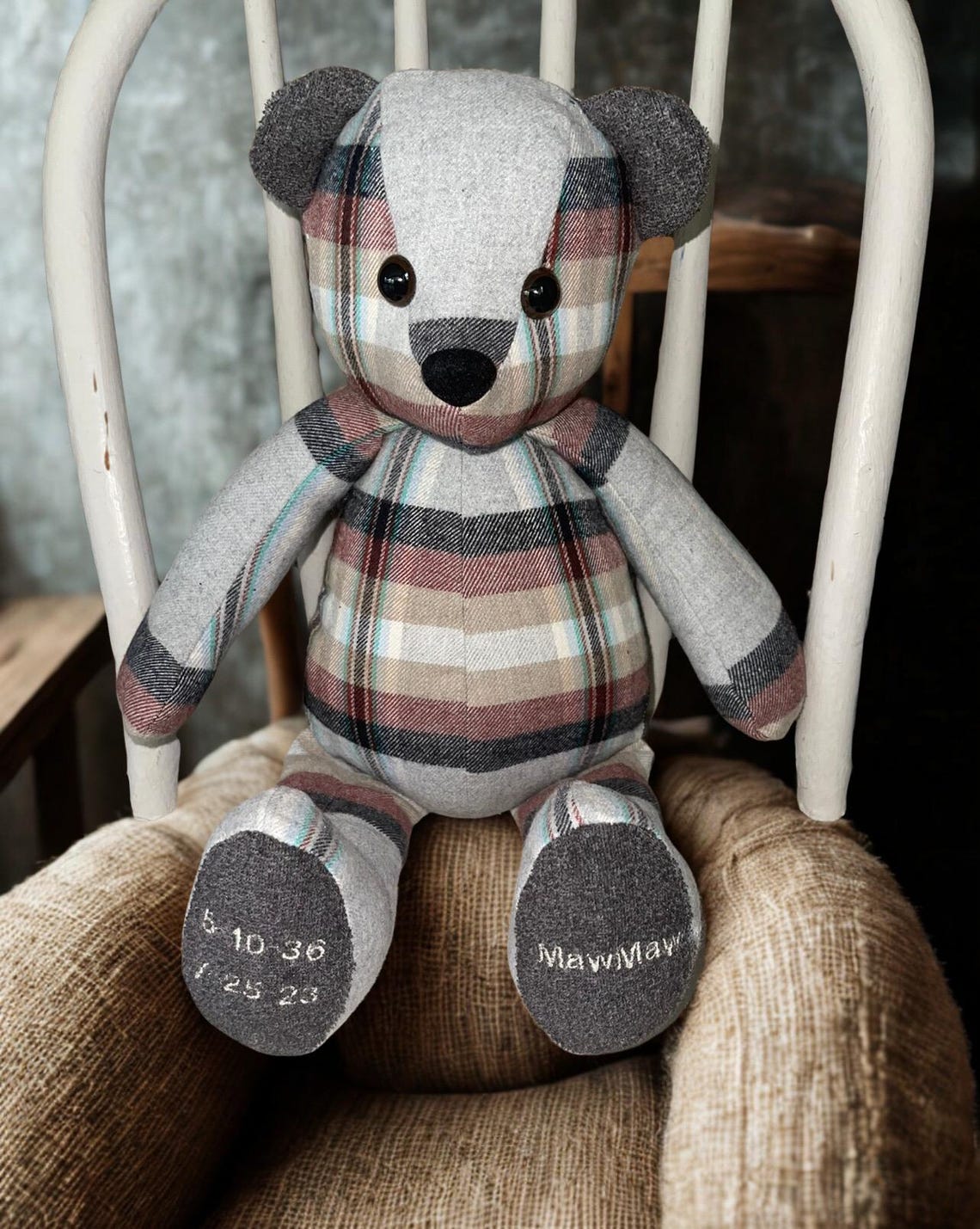 Custom Handmade Memory Bear, Keepsake Clothing Bear, 15 Inch - Etsy
