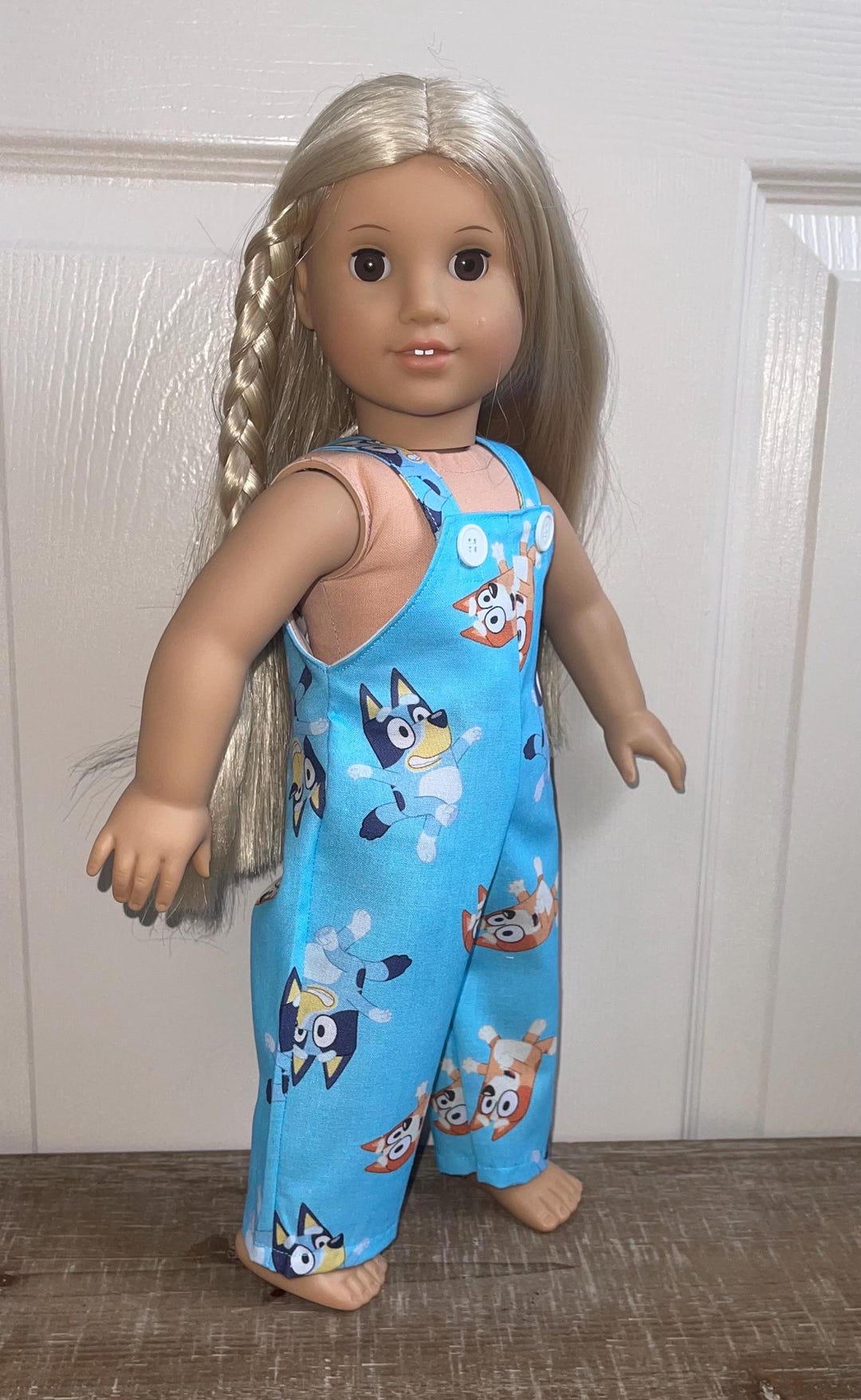 Bluey Overalls , 18 Inch Dolls, American Girl Dolls, Bluey and Bingo - Etsy