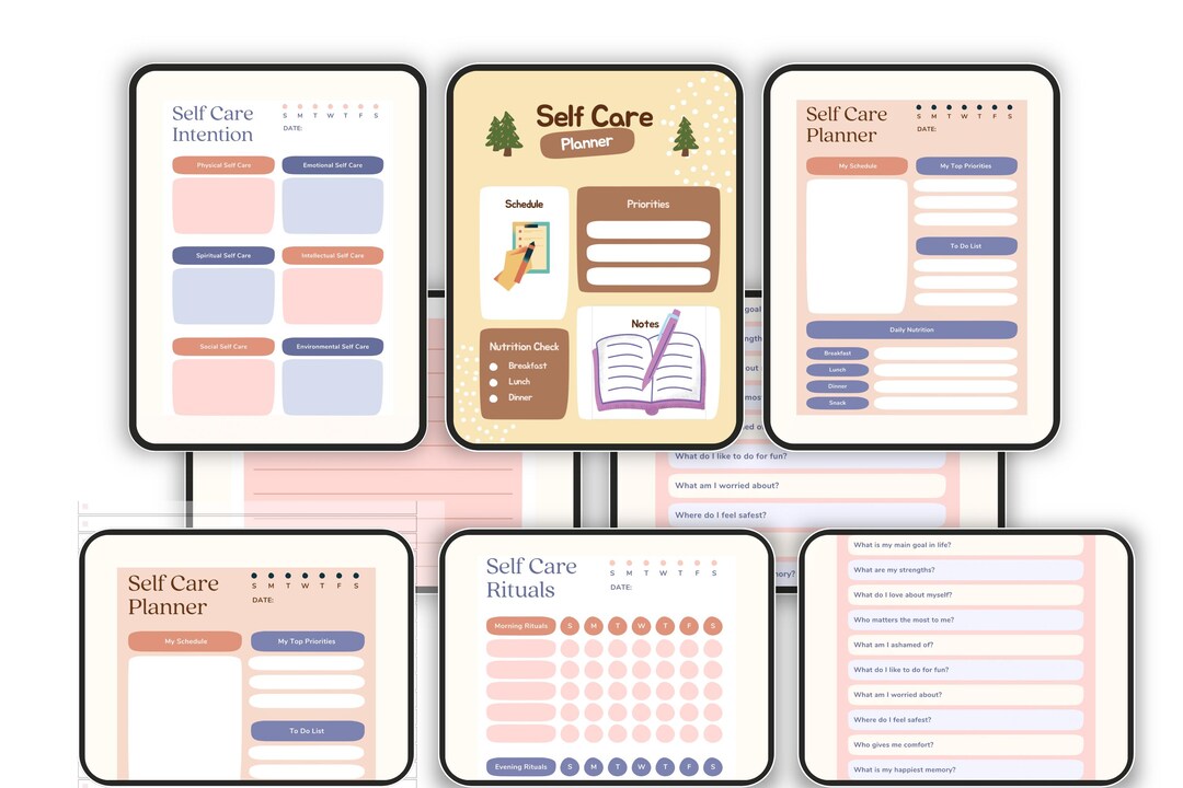 Ultimate Self Care Planner Printable - Daily Rituals, Nutrition ...