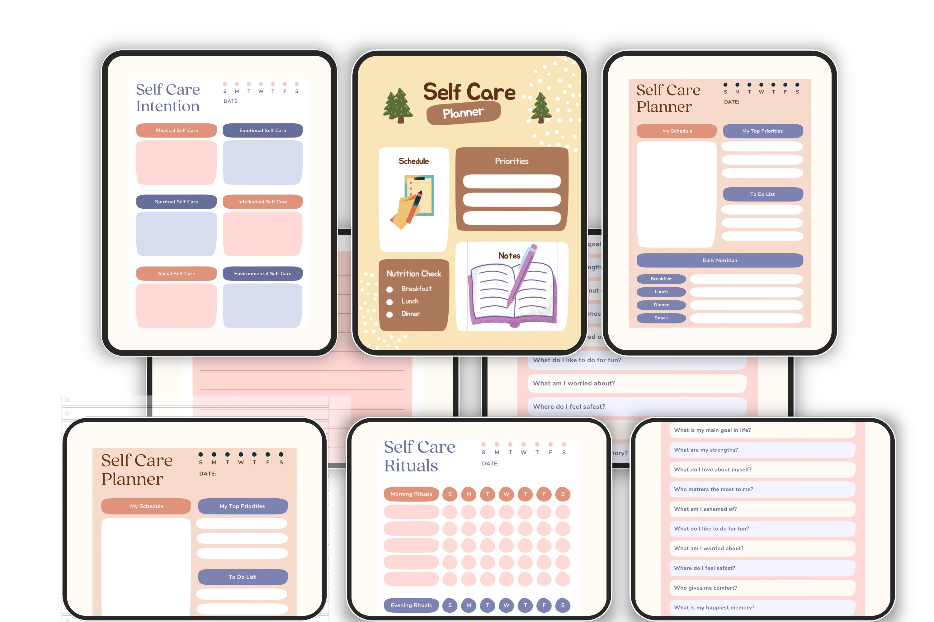 Ultimate Self Care Planner Printable - Daily Rituals, Nutrition ...