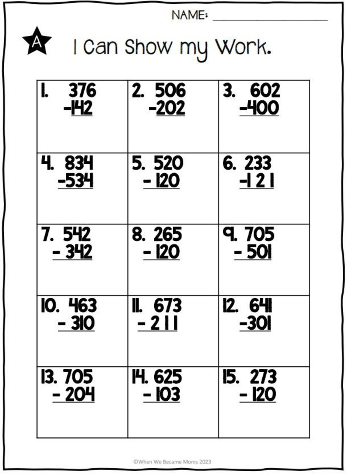 3-digit Subtraction With and Without Regrouping QR Code Task Cards ...