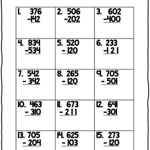 3-digit Subtraction With and Without Regrouping QR Code Task Cards ...