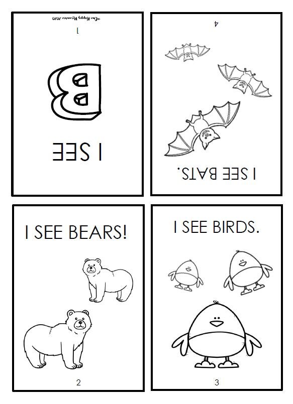 Alphabet Books - Print and Fold - 26 Simple Sentence Books - Black and ...