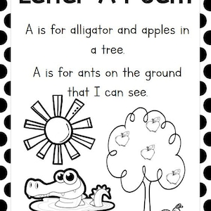 Early Learner ABC Alphabet Poem -letter Identification, Reader's ...