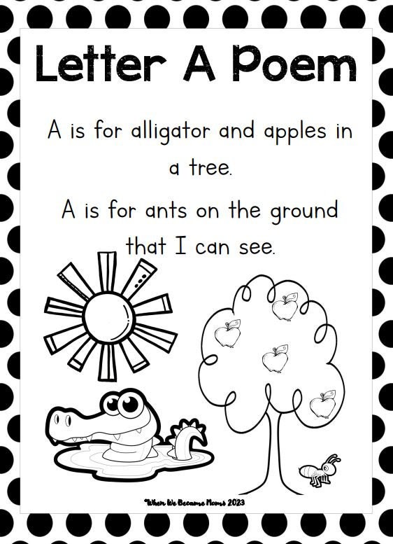 Early Learner ABC Alphabet Poem -letter Identification, Reader's ...