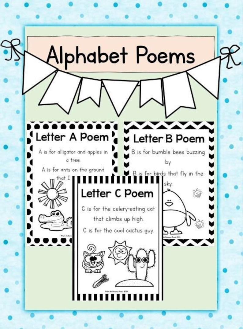 Early Learner ABC Alphabet Poem -letter Identification, Reader's ...