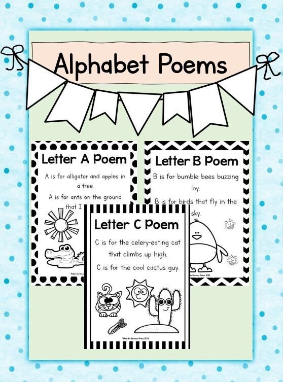 Early Learner ABC Alphabet Poem -letter Identification, Reader's ...
