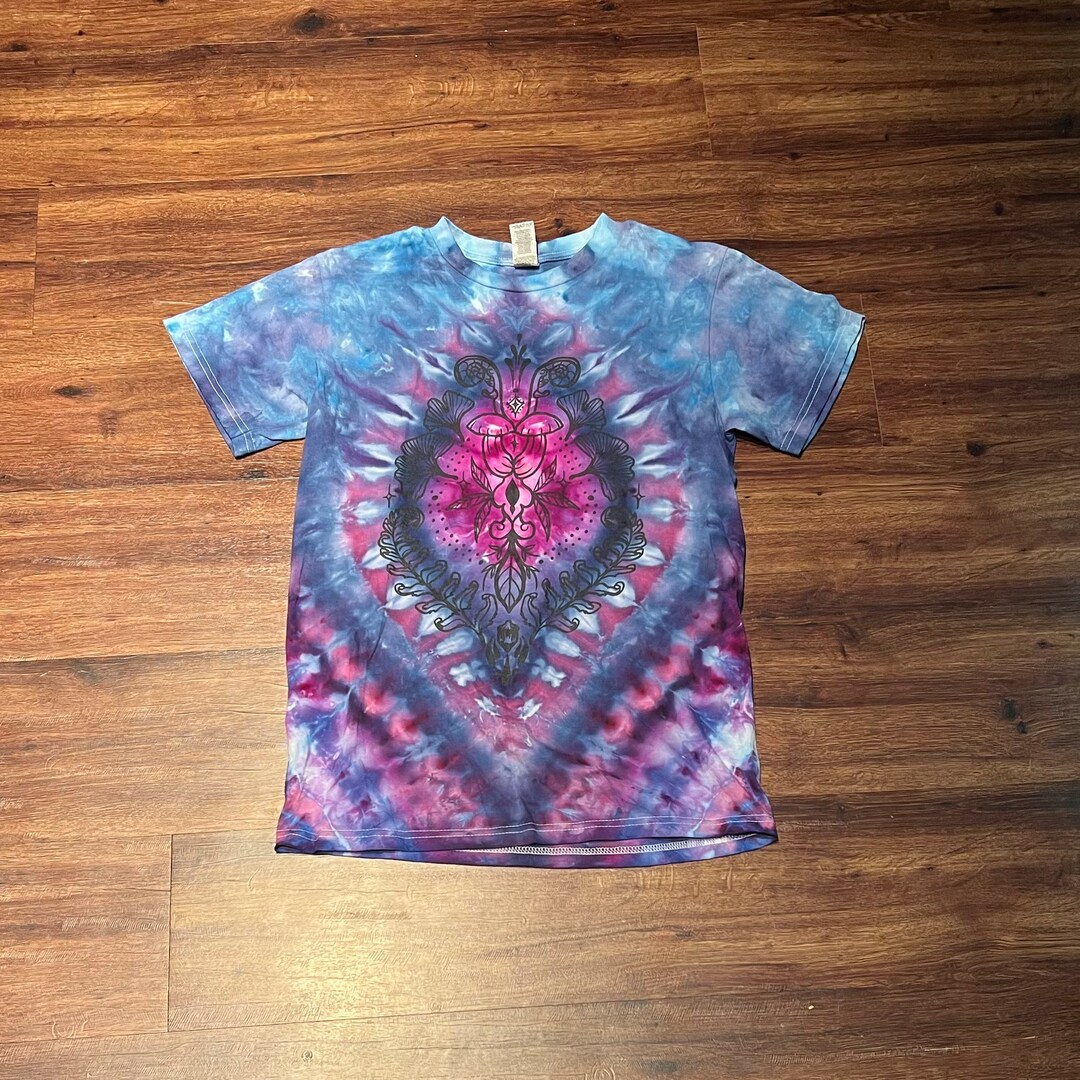 Small Screen Printed Tie Dye Shirt - Etsy