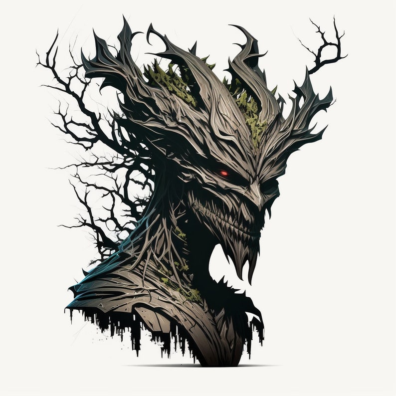 Tree Demon Print - Etsy