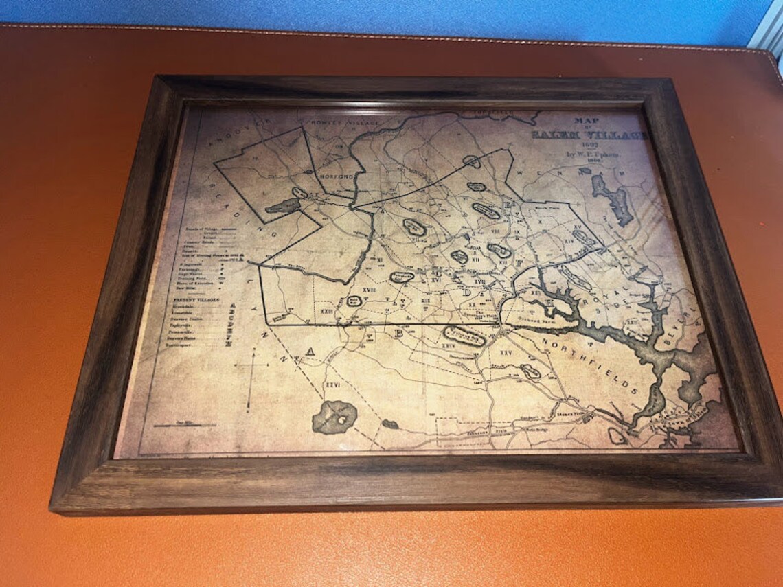 Salem Village 1692 Map – Witch Trials - Etsy