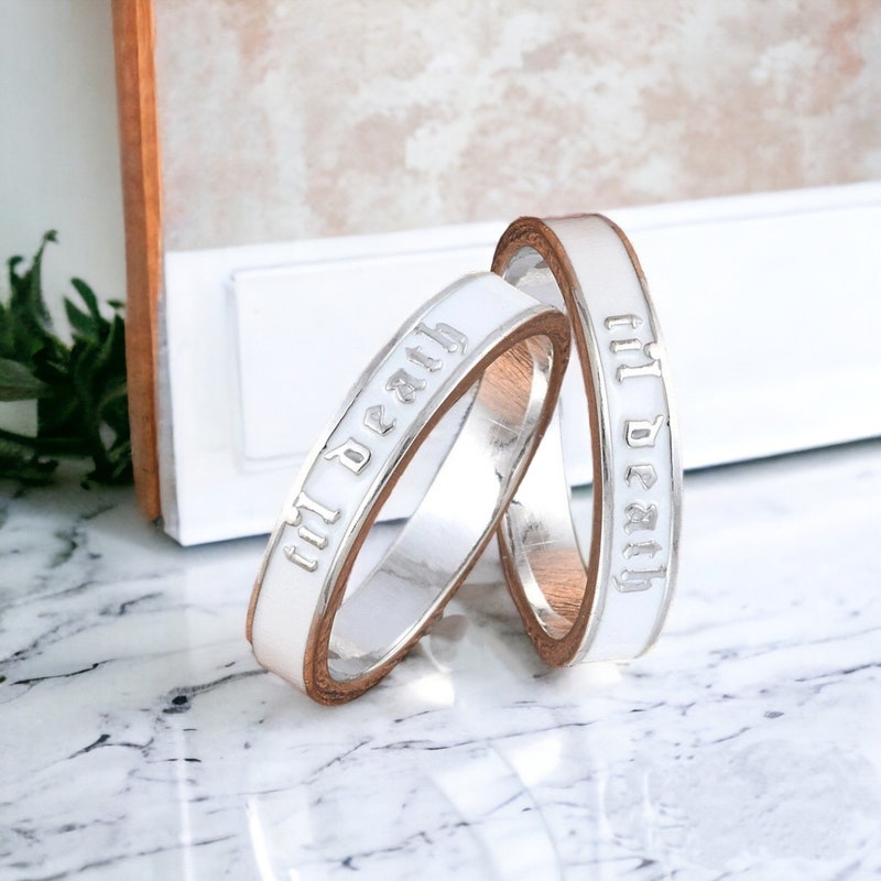 Enamel Band Ring - Etsy