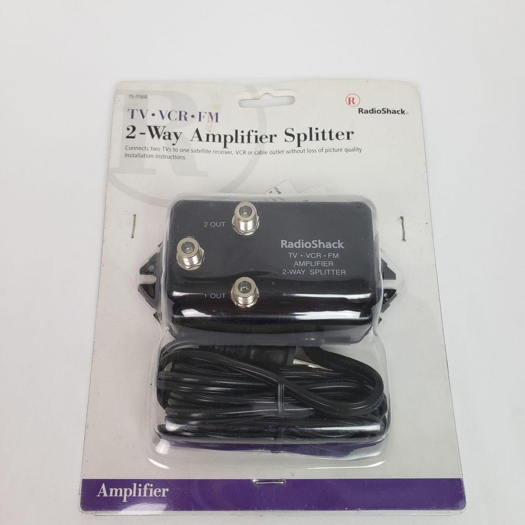 Radio Shack TV/VCR/FM 2-way Amplifier Splitter New in Package - Etsy