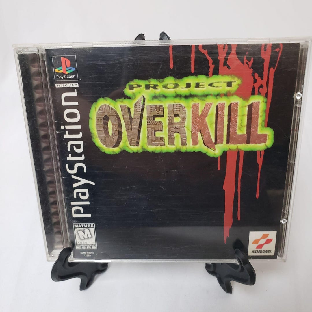 Project Overkill (konami) PS1 Playstation VINTAGE Complete in Box ...