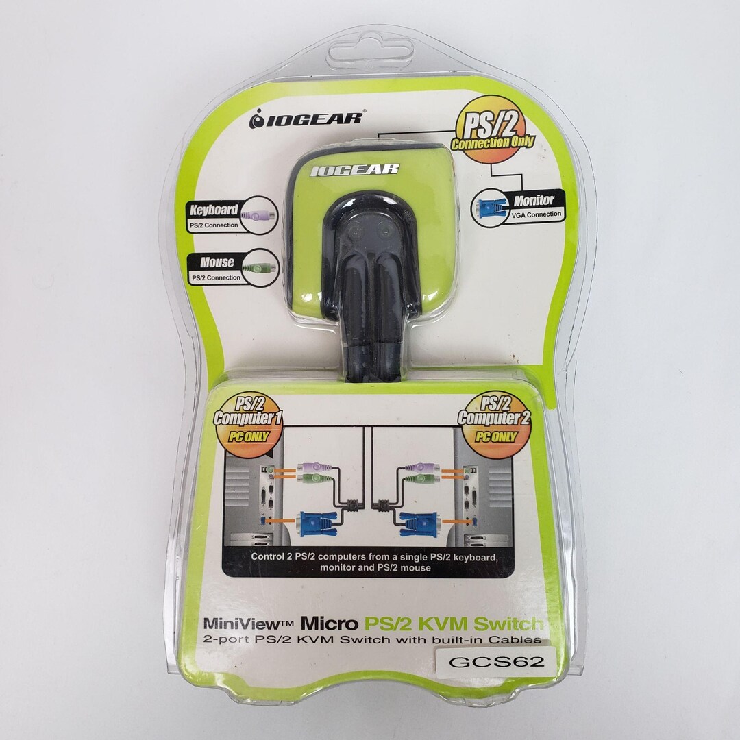 Iogear PS/2 Miniview Micro KVM Switch GCS62 Brand NEW - Etsy