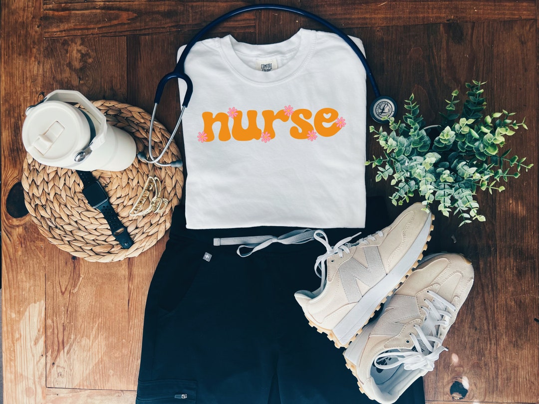 Groovy Flower Nurse Png, Groovy Nurse Shirt, Retro Nurse Shirt, Groovy ...