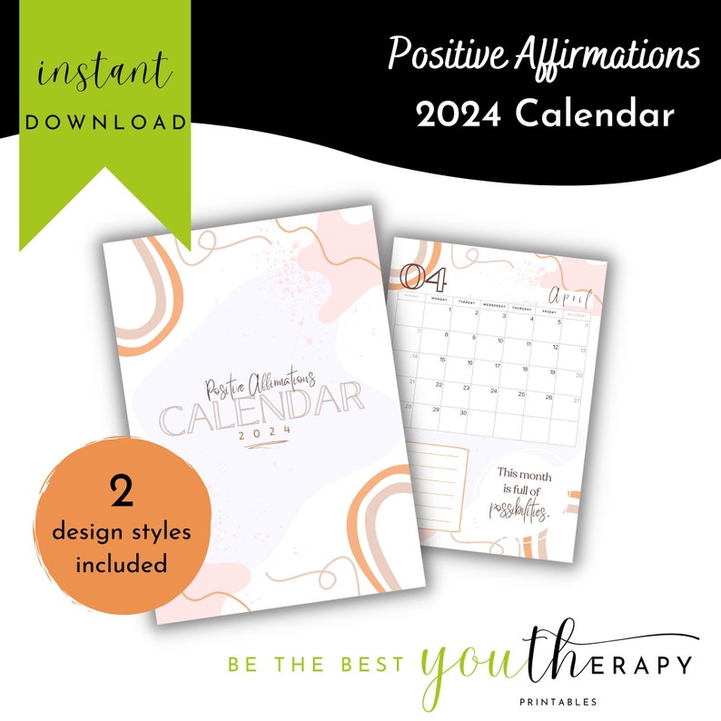 Positive Affirmations 2024 Calendar - Etsy Canada