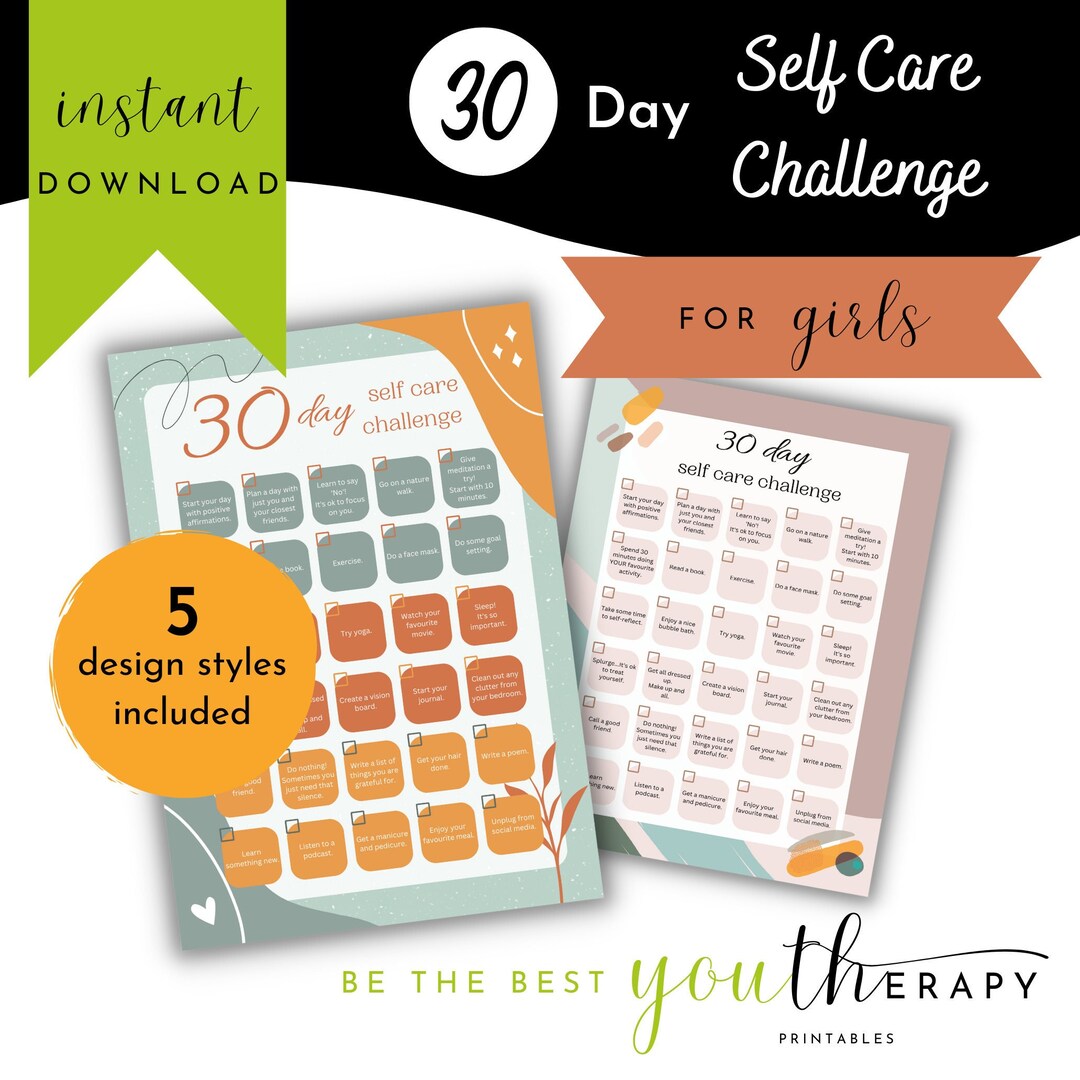 30 Day Self-care Challenge for Girls - Etsy